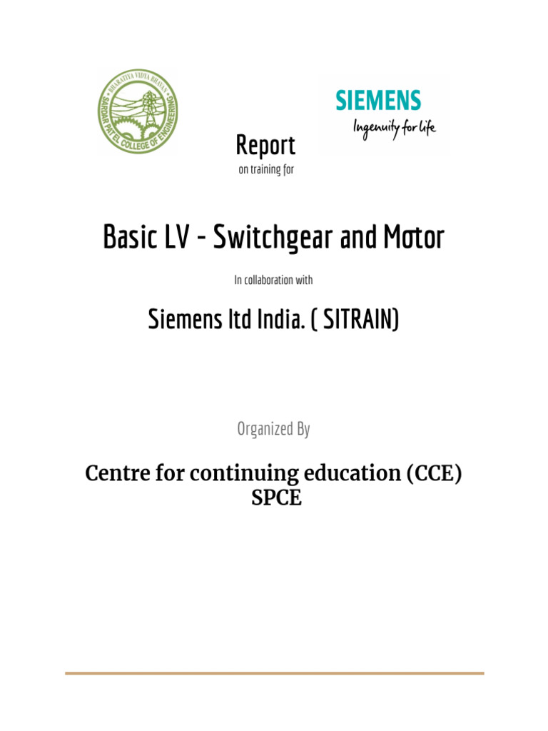LV SWG and MOTOR Report Dec | PDF | Electricity | Electrical Engineering