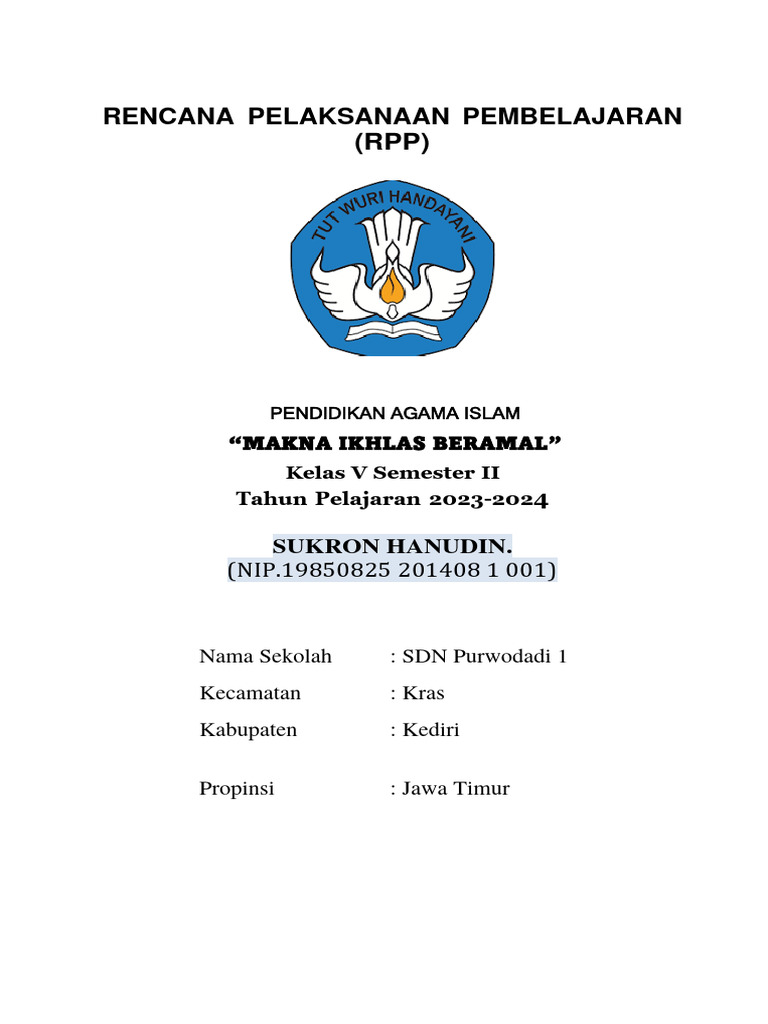 RPP PAIBP Kelas 5 Semester 2 | PDF | Karier & Perkembangan
