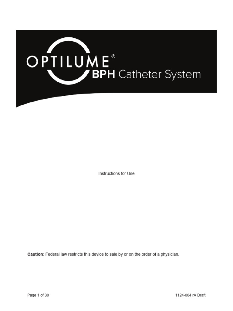 Optilume FDA approval | PDF | Urinary Incontinence | Catheter