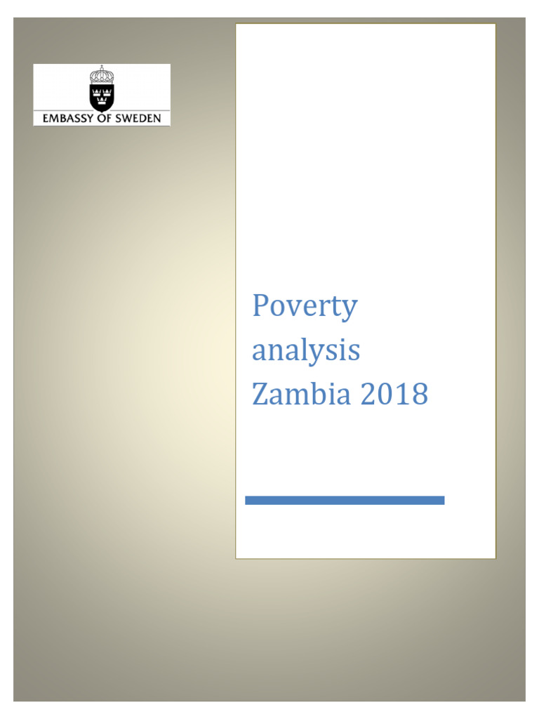 Multidimensional Poverty Analysis Zambia 2018 | PDF | Poverty & Homelessness | Poverty