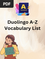 Duolingo A-Z Vocabulary List | PDF