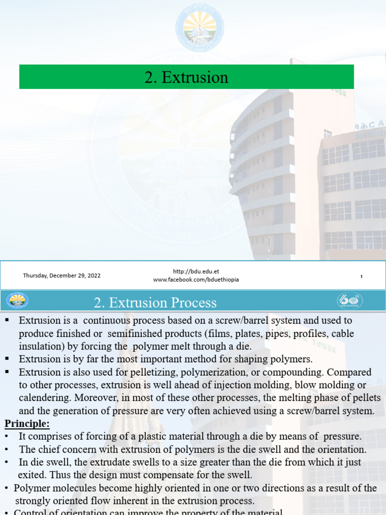 Extrusion and Mixing | PDF | Extrusion | Polymers