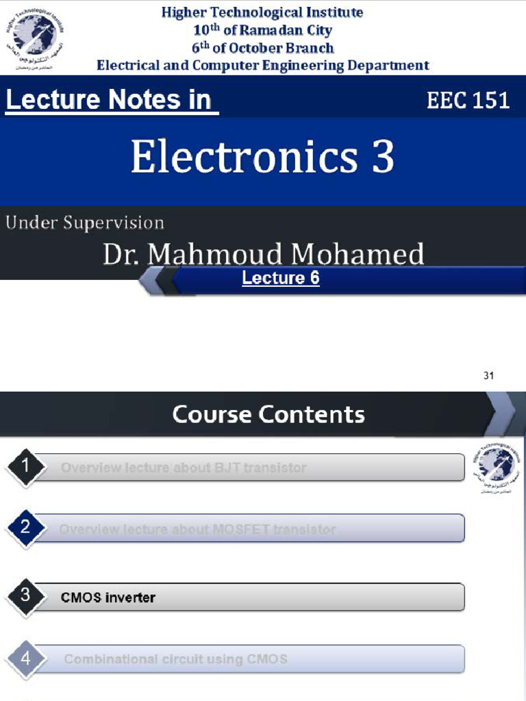 Electronic 3 Lecture 5 | PDF
