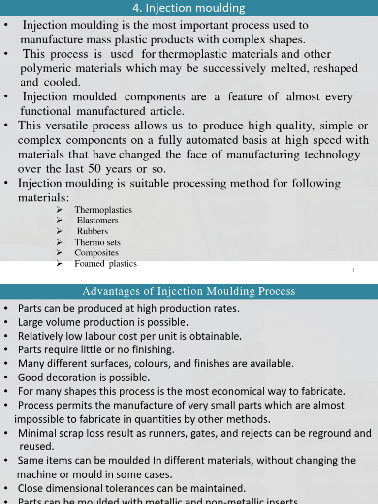 Injection Moulding | PDF | Mechanical Engineering | Secondary Sector Of ...