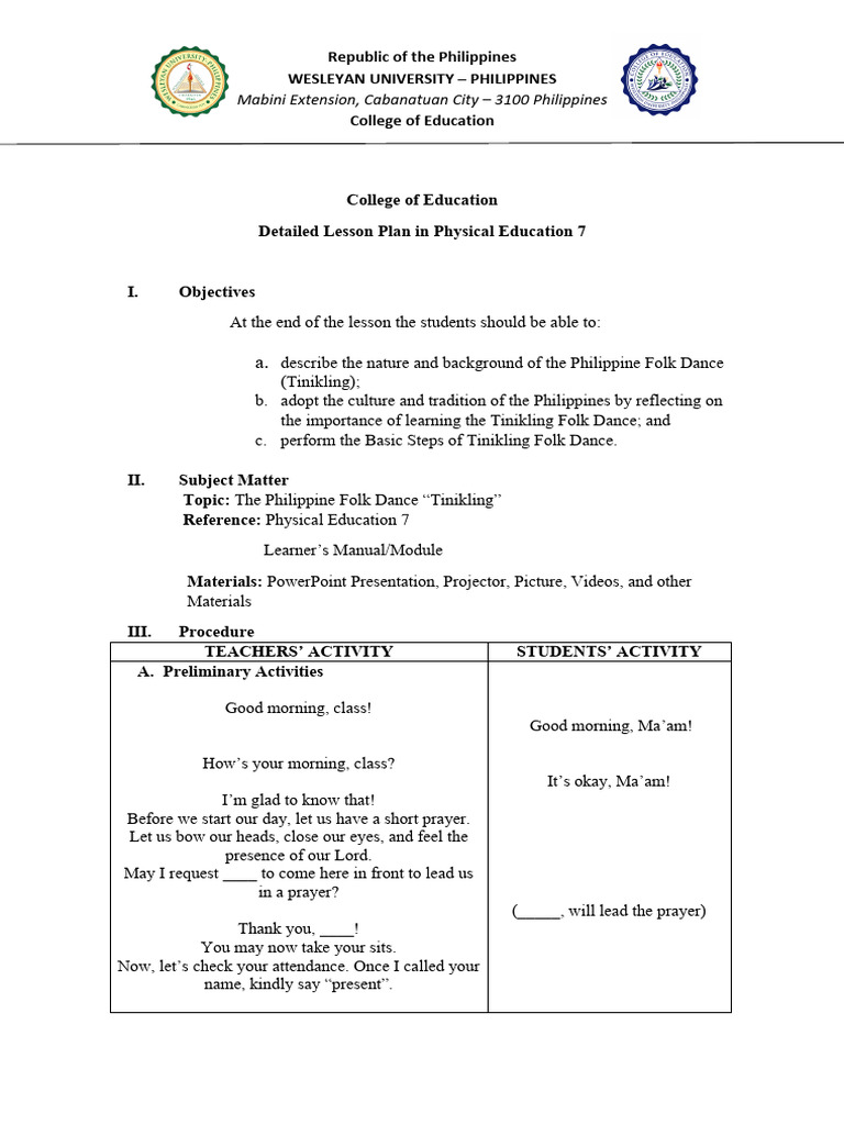 Module 2 P.E DLP PDF | PDF