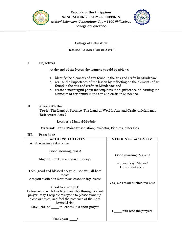 Module 3 ARTS DLP PDF | PDF | Weaving | Textiles