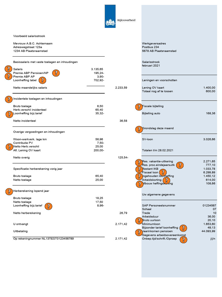 Salarisstrook+2021 Versie+1.0 | PDF