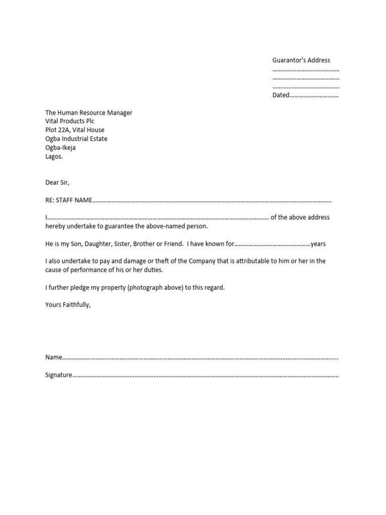 Guarantor Form | PDF