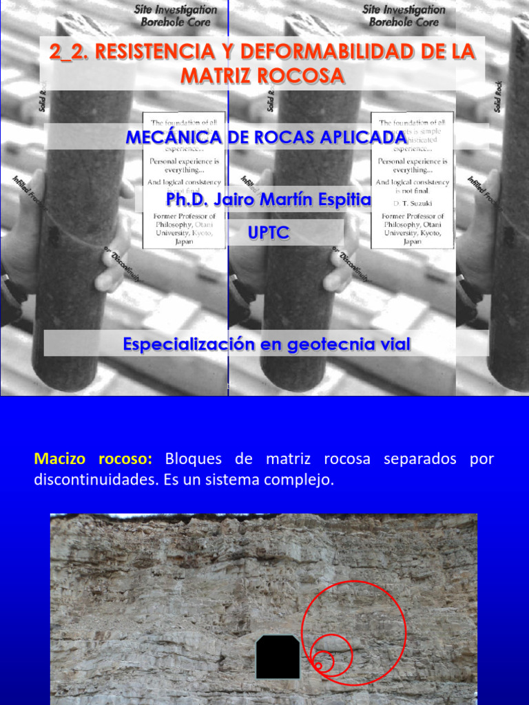 2_2 RESISTENCIA Y DEFORMABILIDAD DE LA MATRIZ ROCOSA | PDF ...