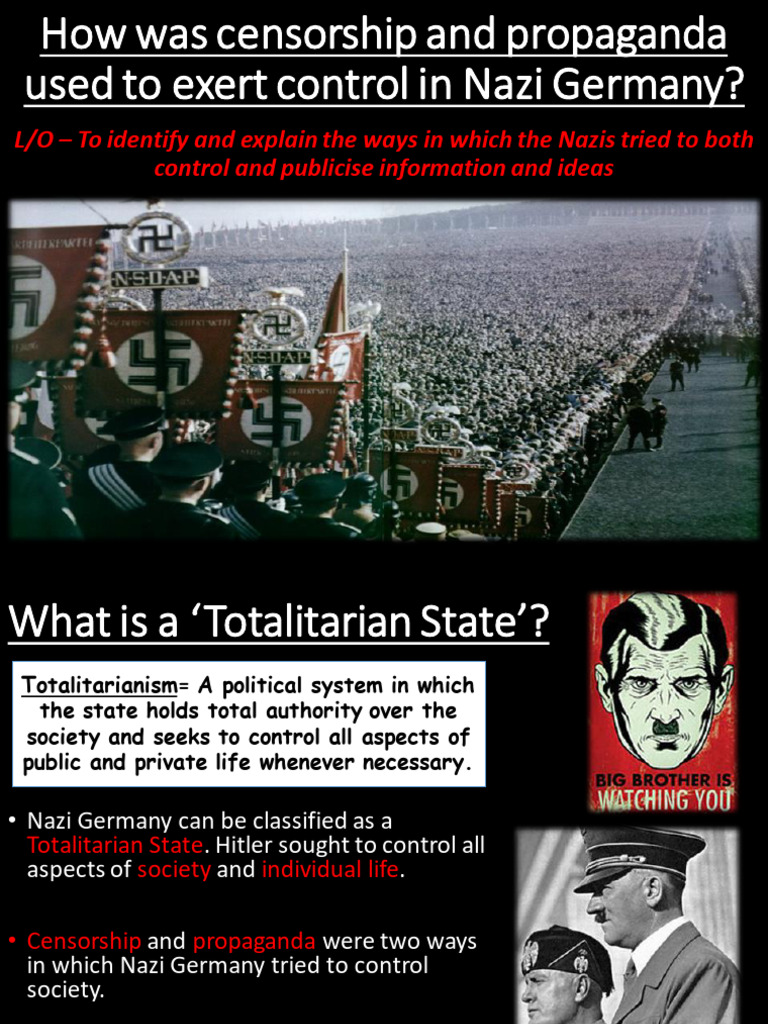 Propaganda and Censorship | PDF | Nazi Germany | Joseph Goebbels