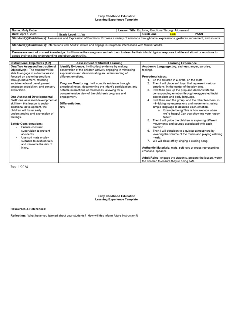 Drama Lesson Plan - Infants | PDF | Emotions | Behavioural Sciences