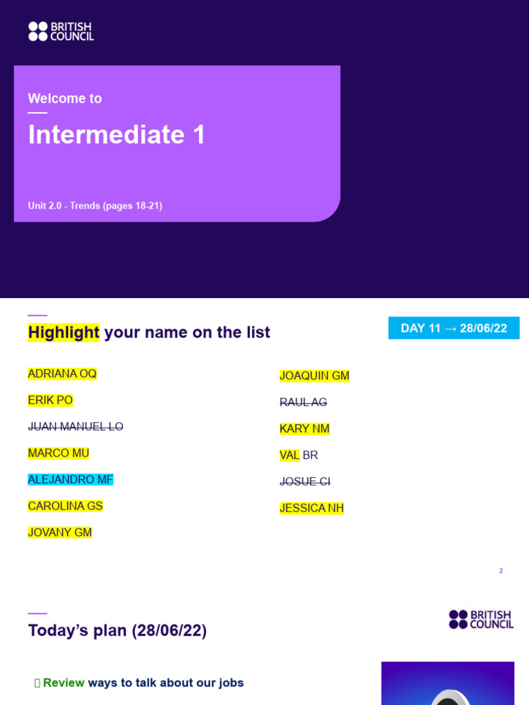 Int 1 Unit 2.0 Trends | PDF | Vocabulary