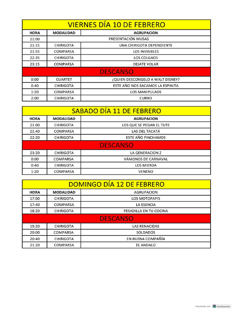 Planilla para Sorteo-1 | PDF