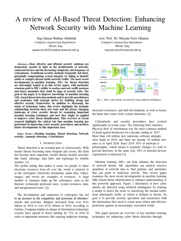 AI Threat Detection in Network Security | PDF | Machine Learning | Security