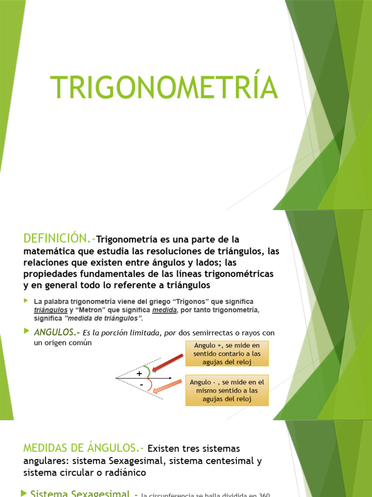 Introducción a la Trigonometría y Ángulos | PDF | Ángulo | Trigonometría