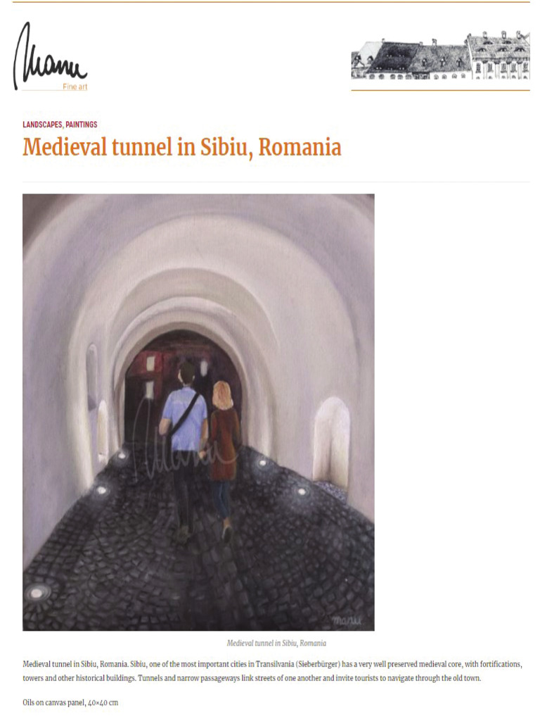 Tunel Medieval, Sibiu, Romania - ManuFineArt | PDF