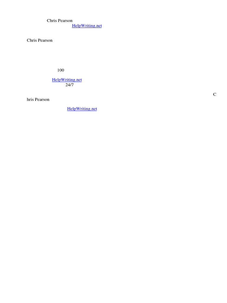 Chris Pearson Thesis | PDF | Word Press