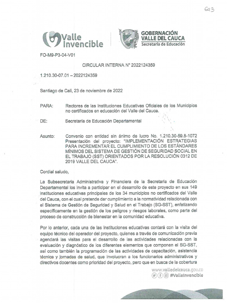 CIRCULAR INTERNA # 2022124359 | PDF