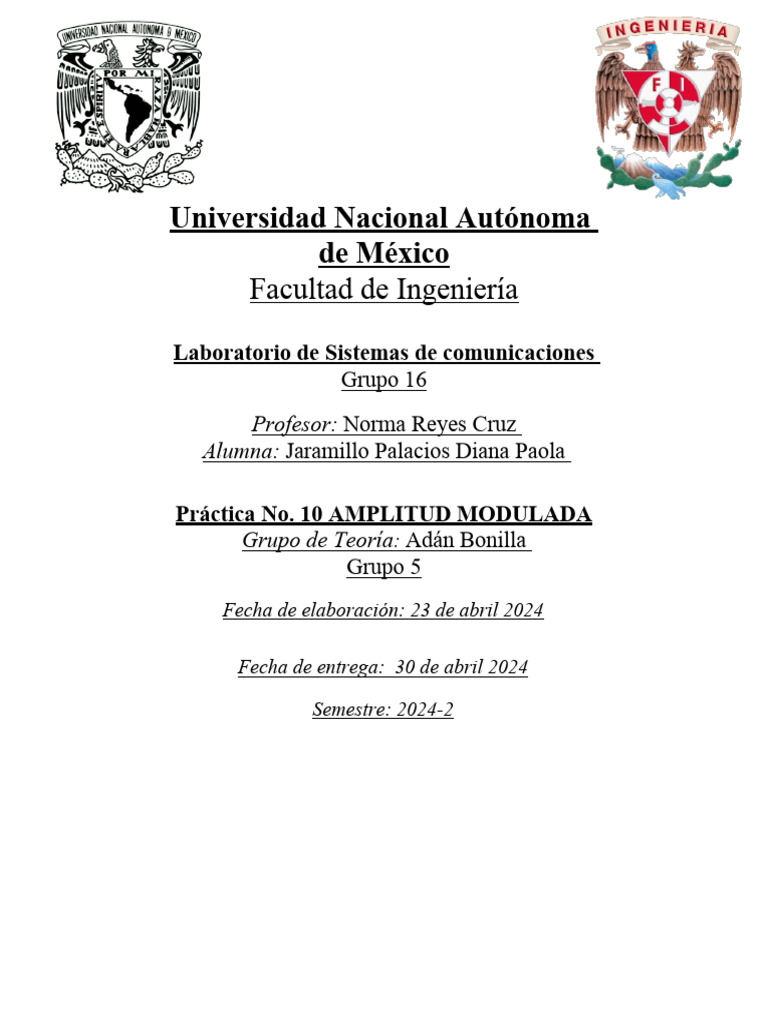Práctica de Modulación en Amplitud AM | PDF | Modulación | Amplitud