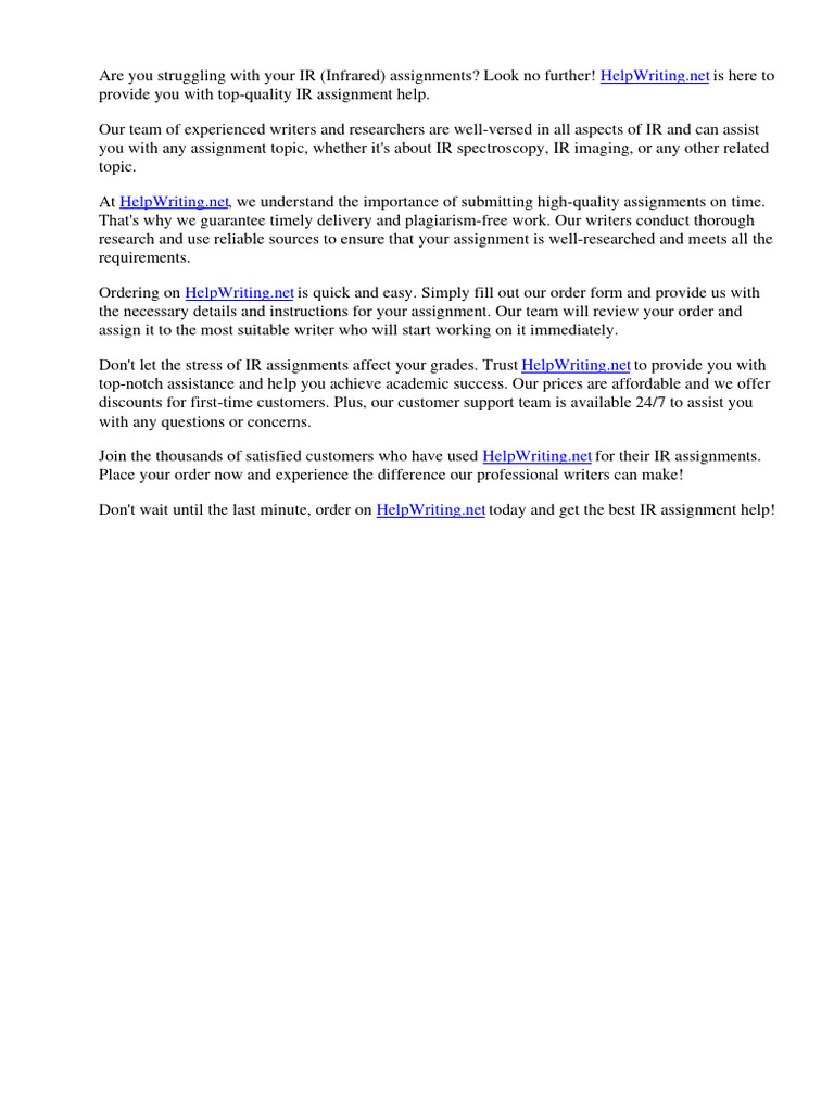 Ir Assignment | PDF | Infrared Spectroscopy | Spectroscopy