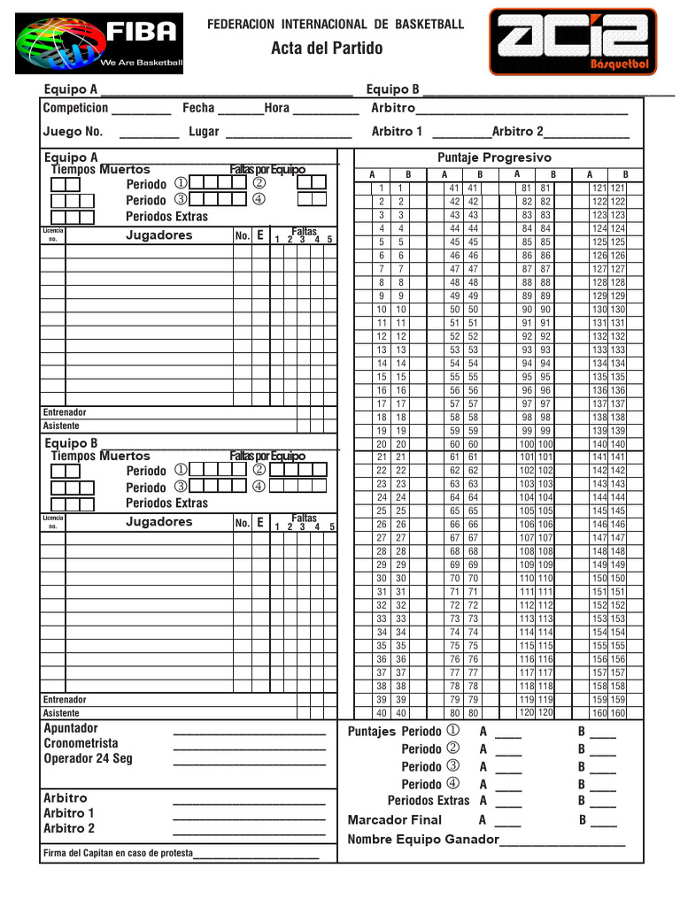 Acta de Partido | PDF