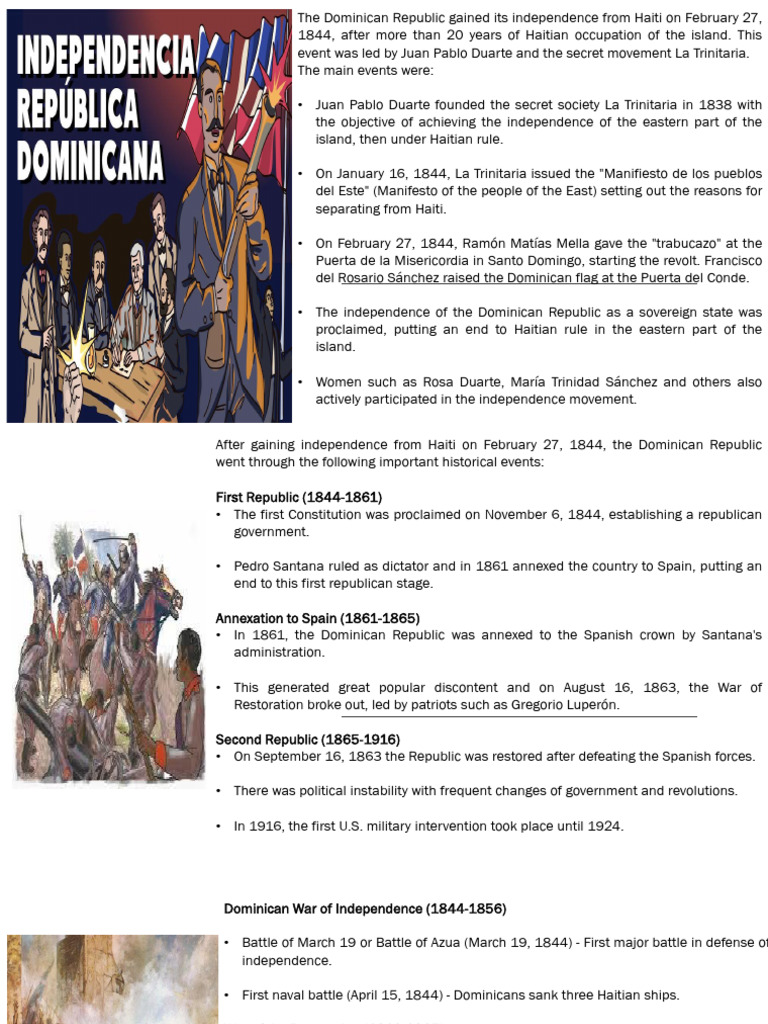 Dominican Republic Independence Overview | PDF | Dominican Republic