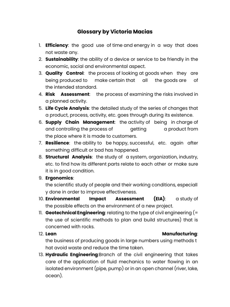 Glossary Engineering Words | Download Free PDF | Computer Aided Design ...