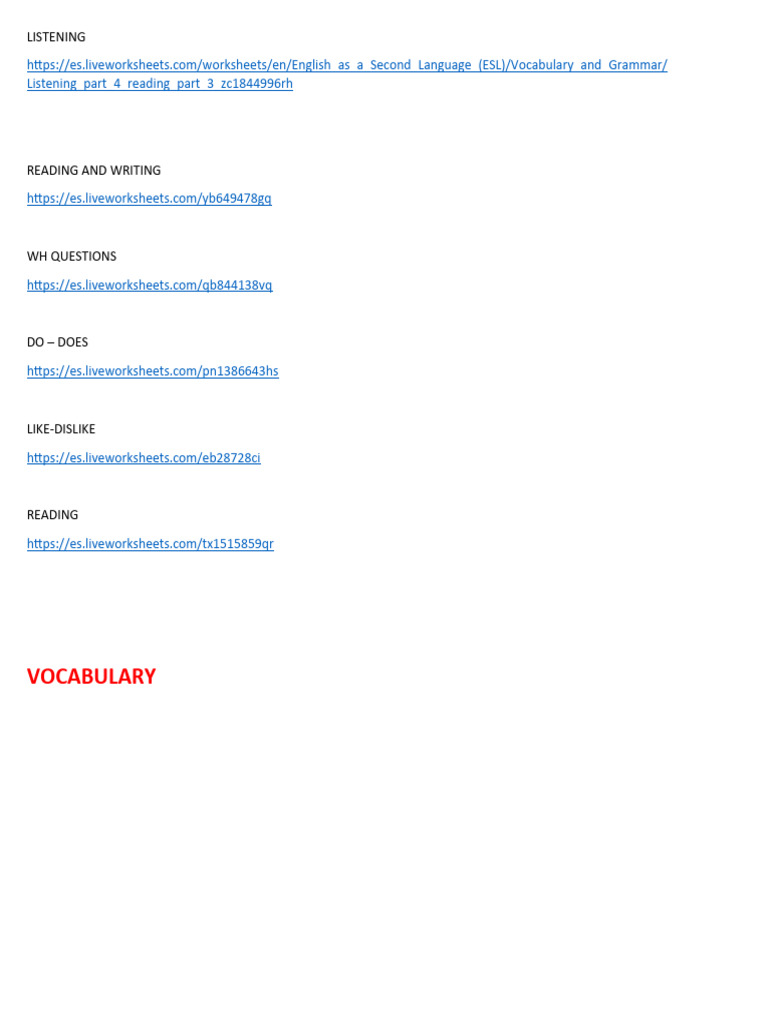 ESL Listening and Reading Exercises | PDF | Foreign Language Studies