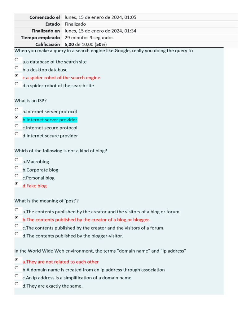 SEO and Internet Basics Quiz | PDF | World Wide Web | Internet & Web