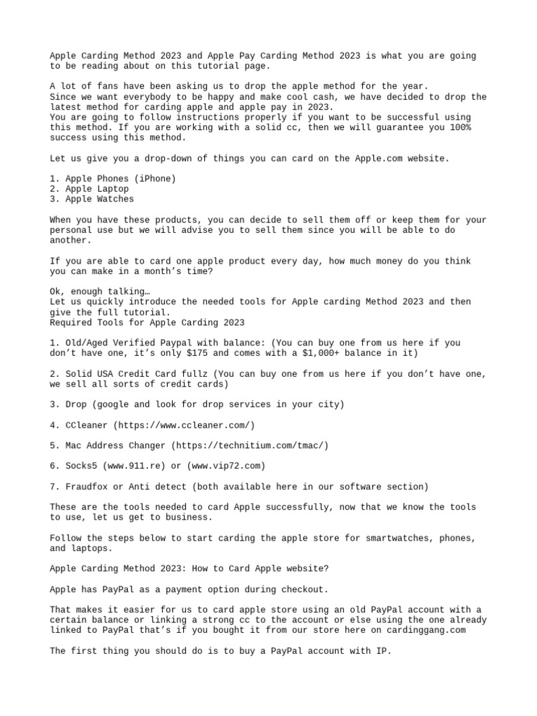 2023 Apple Method | PDF | Pay Pal | Apple Inc.
