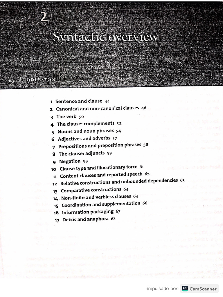 Syntactic Overview Pdf