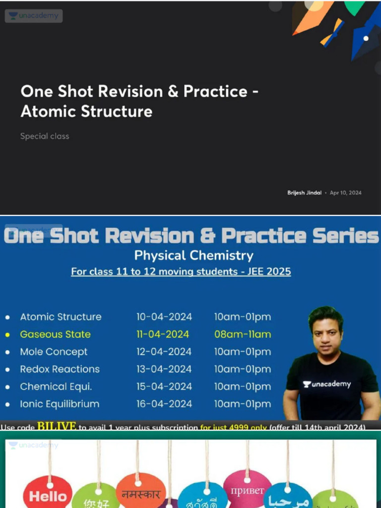 One Shot Revision Practice Atomic Structure No Anno | PDF