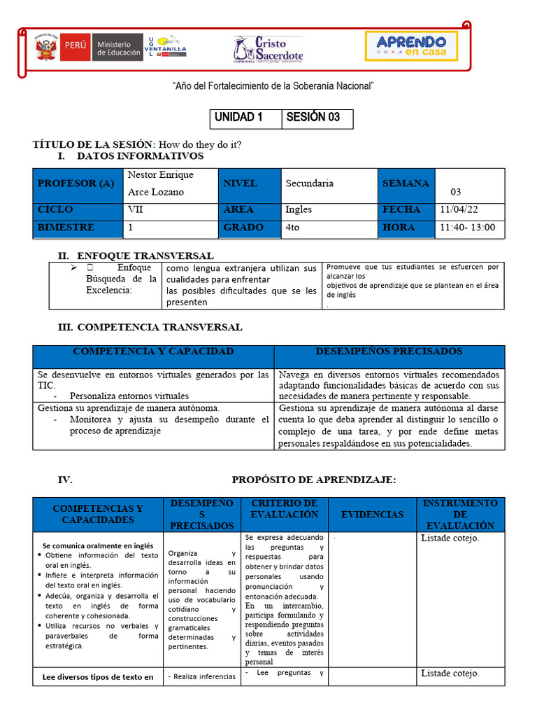 Sesion Coprodeli | PDF | Aprendizaje | Evaluación