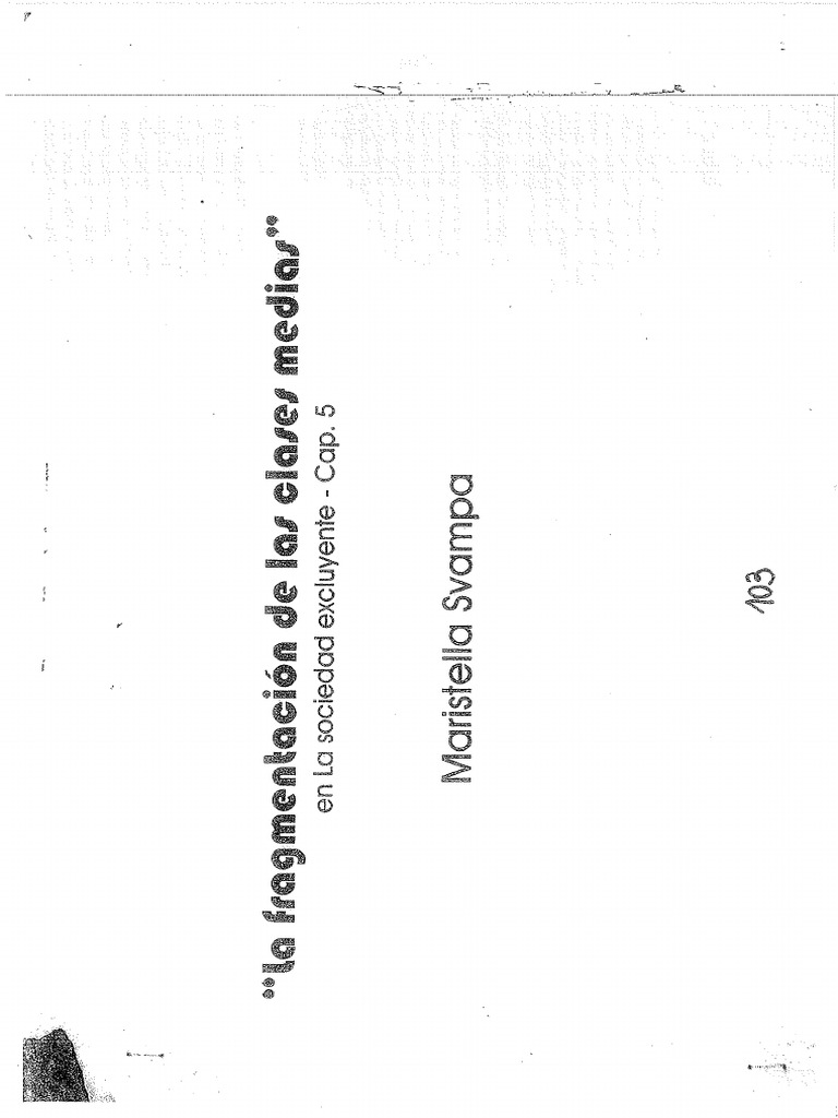 11 Svampa La Fragmentacion de Las Clases Medias | PDF