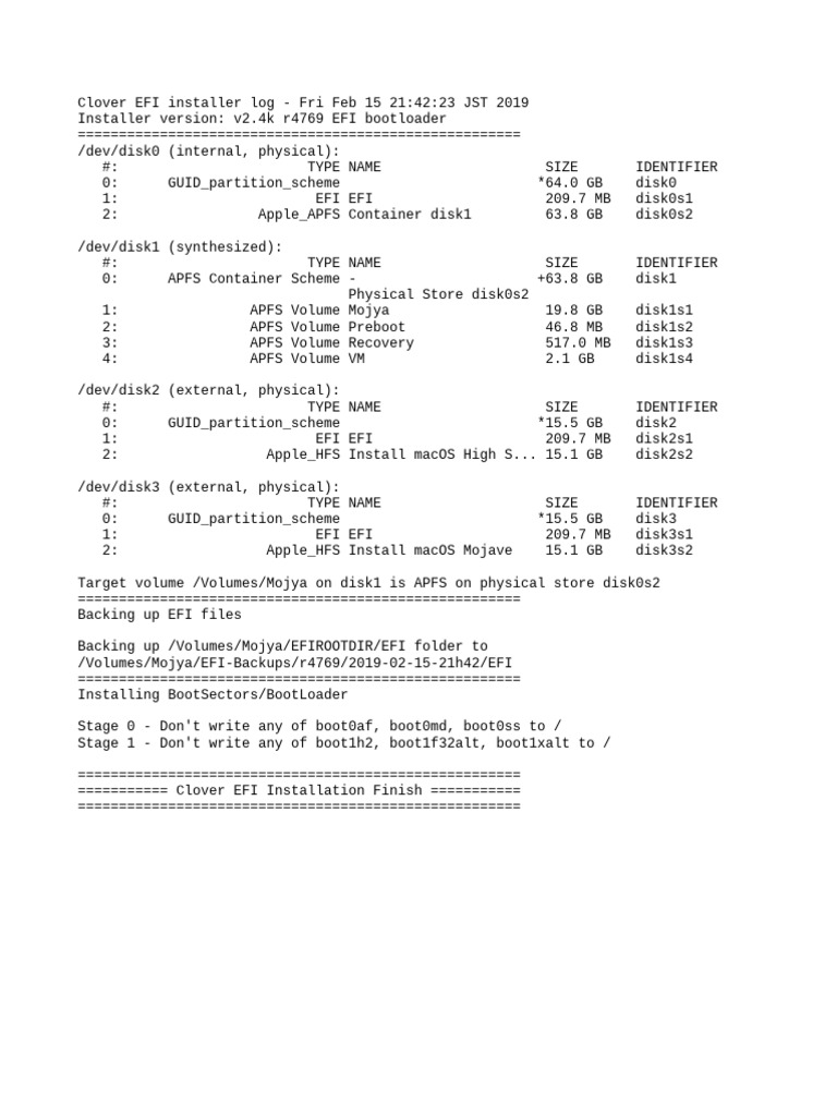 Clover Install Log | PDF