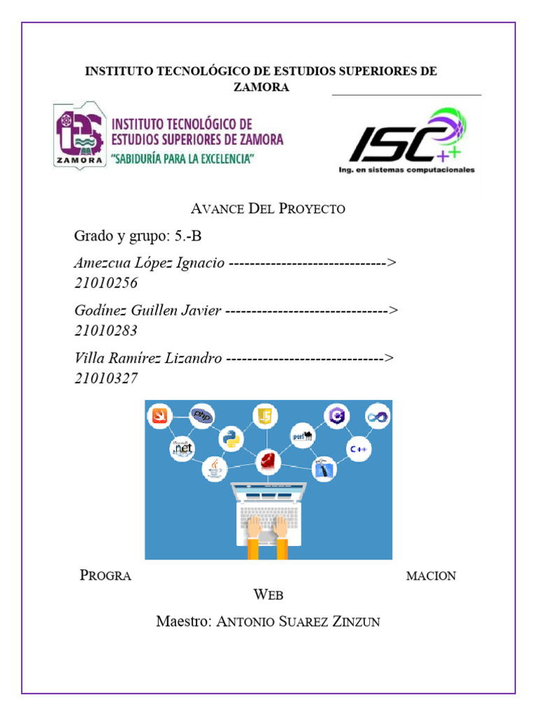 Progra Web Isc 5 U1 Proy Blog | PDF | Bases de datos | Blog