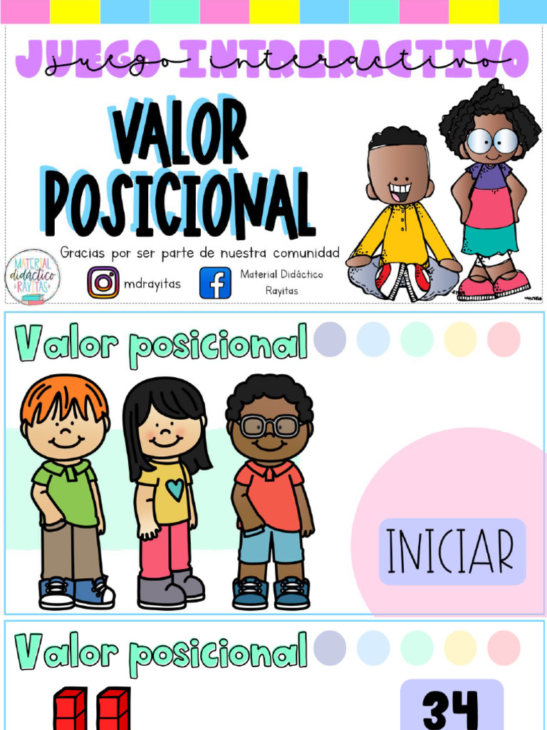 Juego Interactivo Valor Posicional Unidades y Decenas | PDF