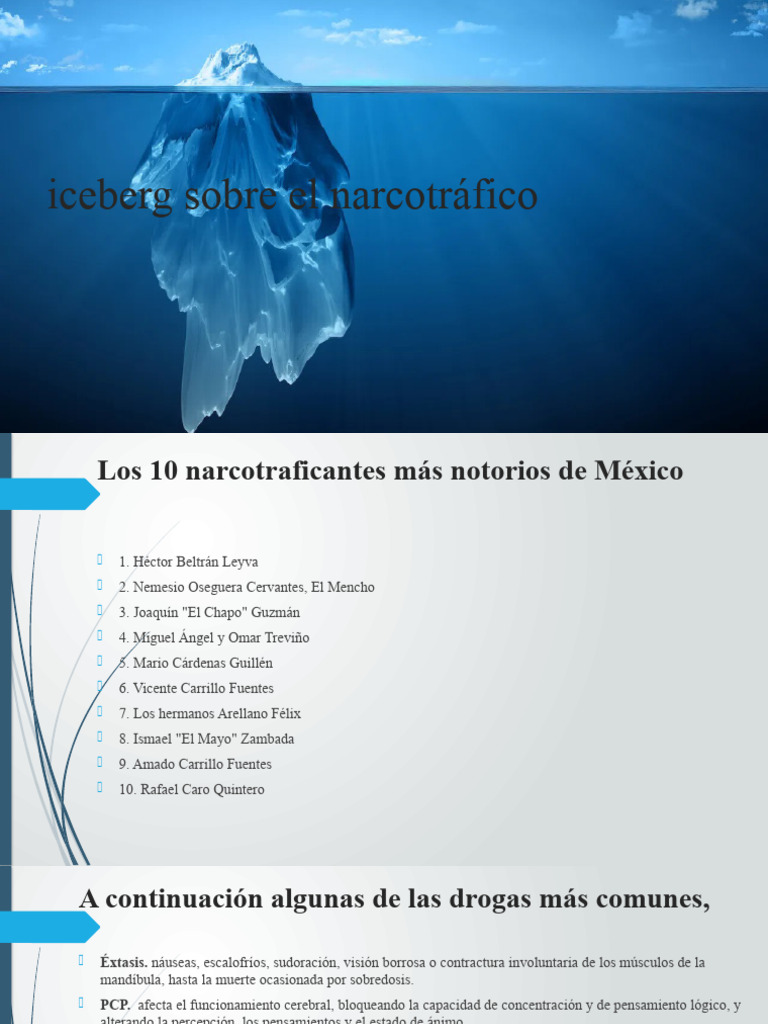 Iceberg Sobre El Narcotráfico | Descargar gratis PDF | Comercio ilegal de drogas | Medicina CLINICA