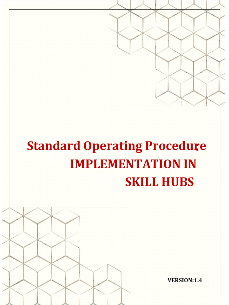 Standard Operating Procedure-Skill Hub Initiative V1.4.. | PDF