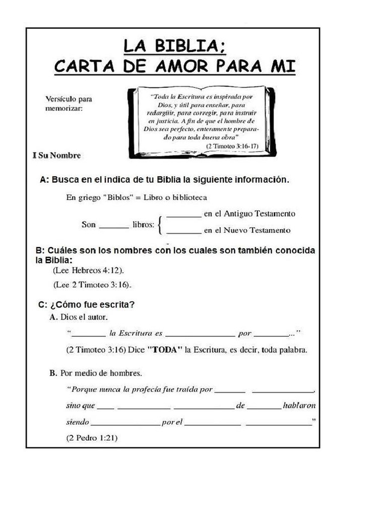 Ficha La Biblia 2 | PDF
