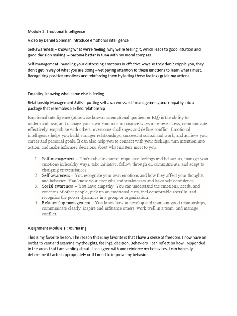 Notes For Final Video | PDF | Empathy | Emotional Intelligence