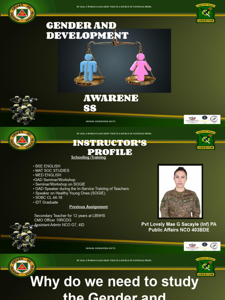 Gad Ppt Rotc.pptx | PDF | Gender | Gender Studies