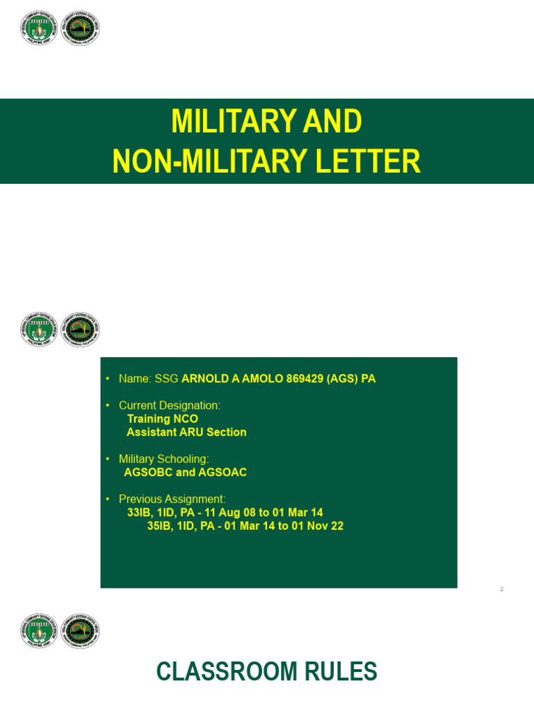 IMM Military and Nonmilitary Letter 1 1 | PDF | Acronym | Text