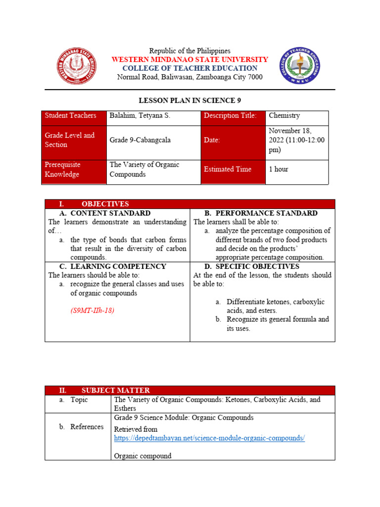 Variety of Organic Compounds - Ketones, Carboxylic Acids, and Esters ...
