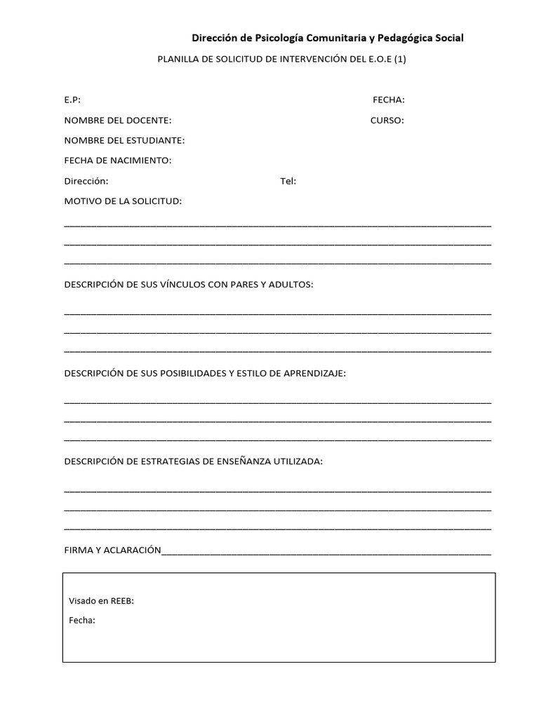 Intervencion Eoe 76 | PDF