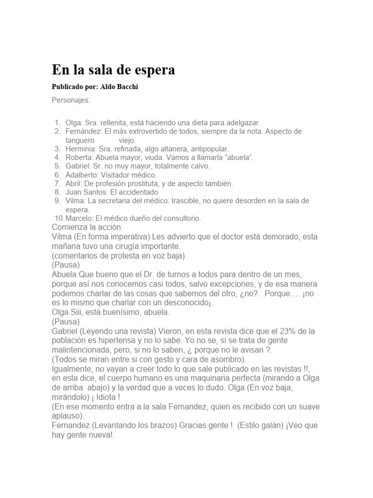 en la sala de espera | PDF