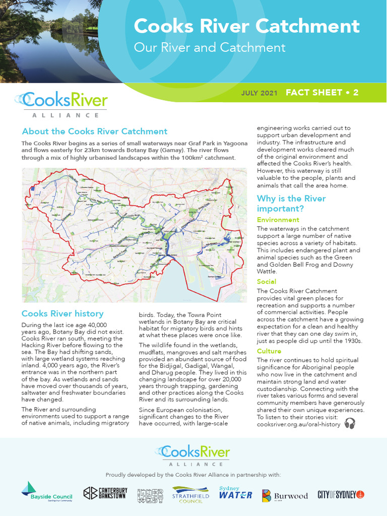 Fact Sheet 2 Cooks River Catchment | PDF | River | Wetland