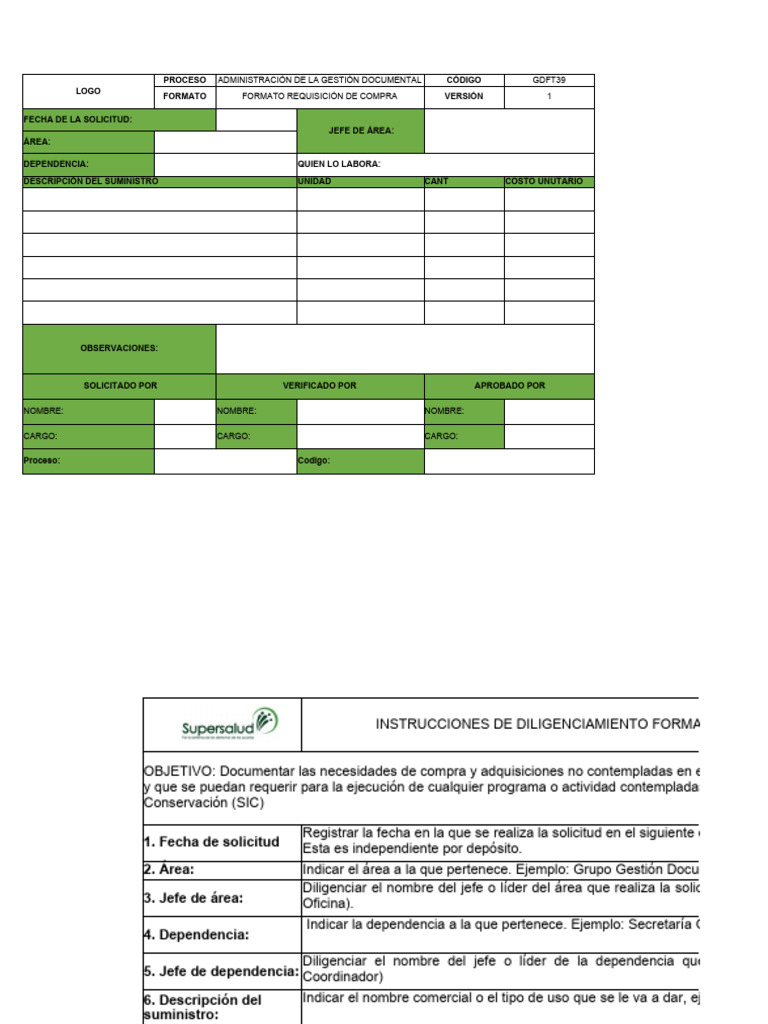 Formato de Requisicion de Compra 2 | Descargar gratis PDF | Informática