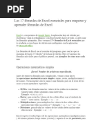 Excel - Tabla Traduccion Fórmulas Ingles Castellano | PDF | Microsoft ...