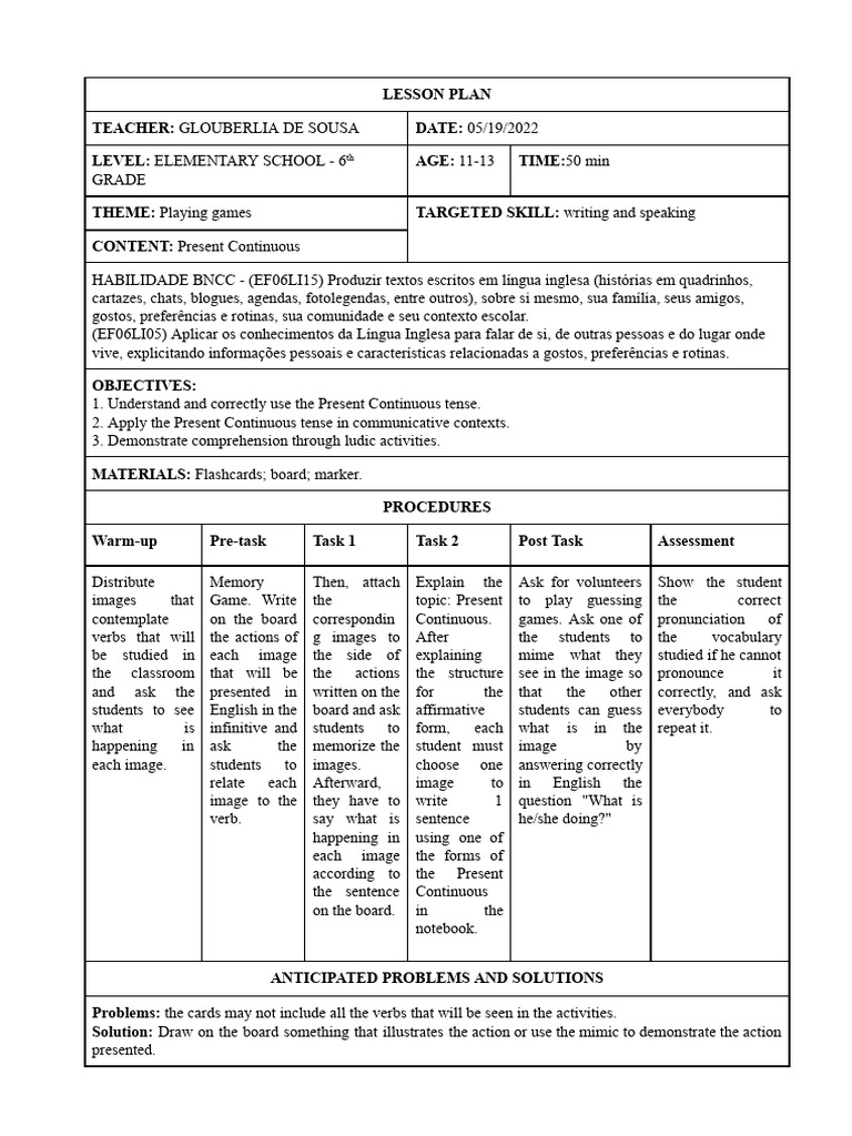 Lesson Plan 2 | PDF | Languages | Foreign Language Studies